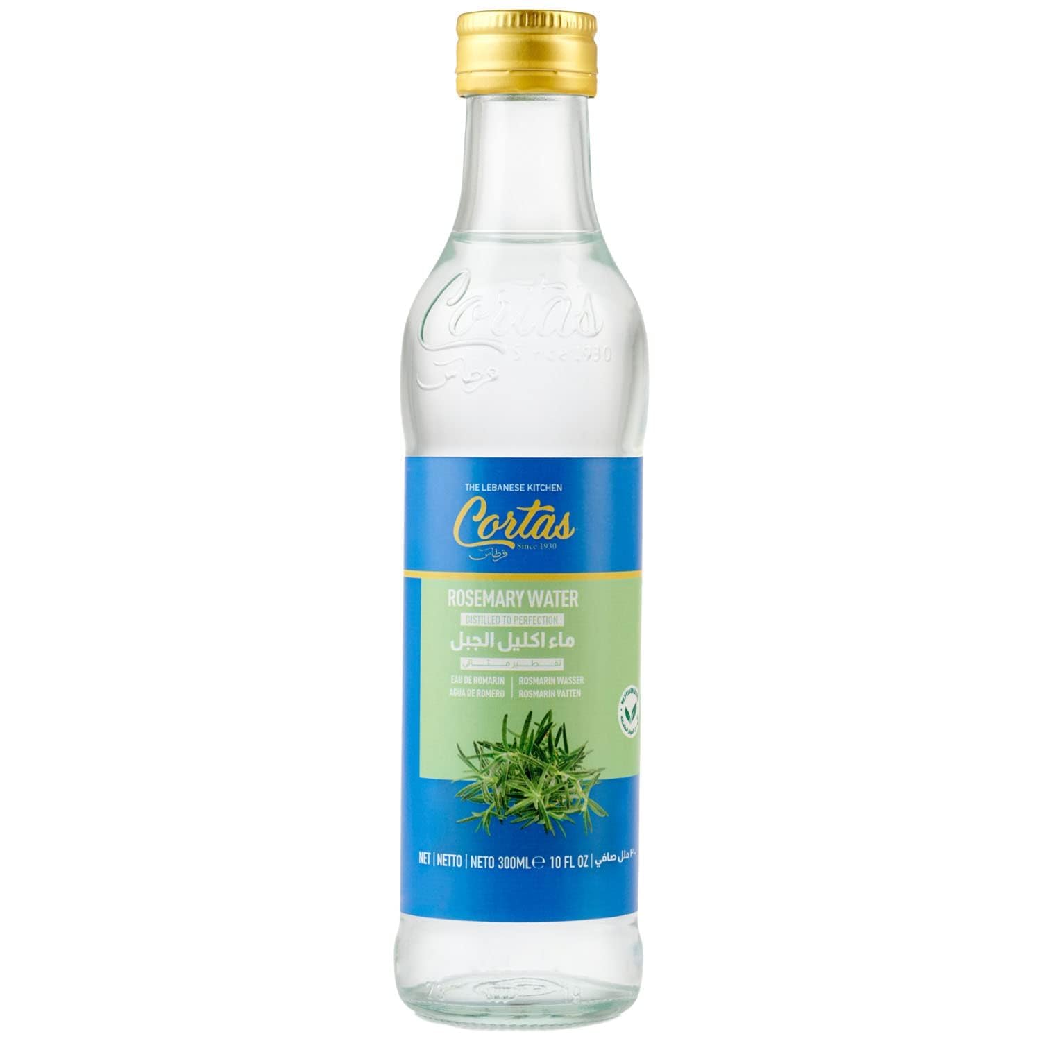 Cortas Rosemary Water Distilled to Perfection, 300ml (10 fl. oz) (Pack ...