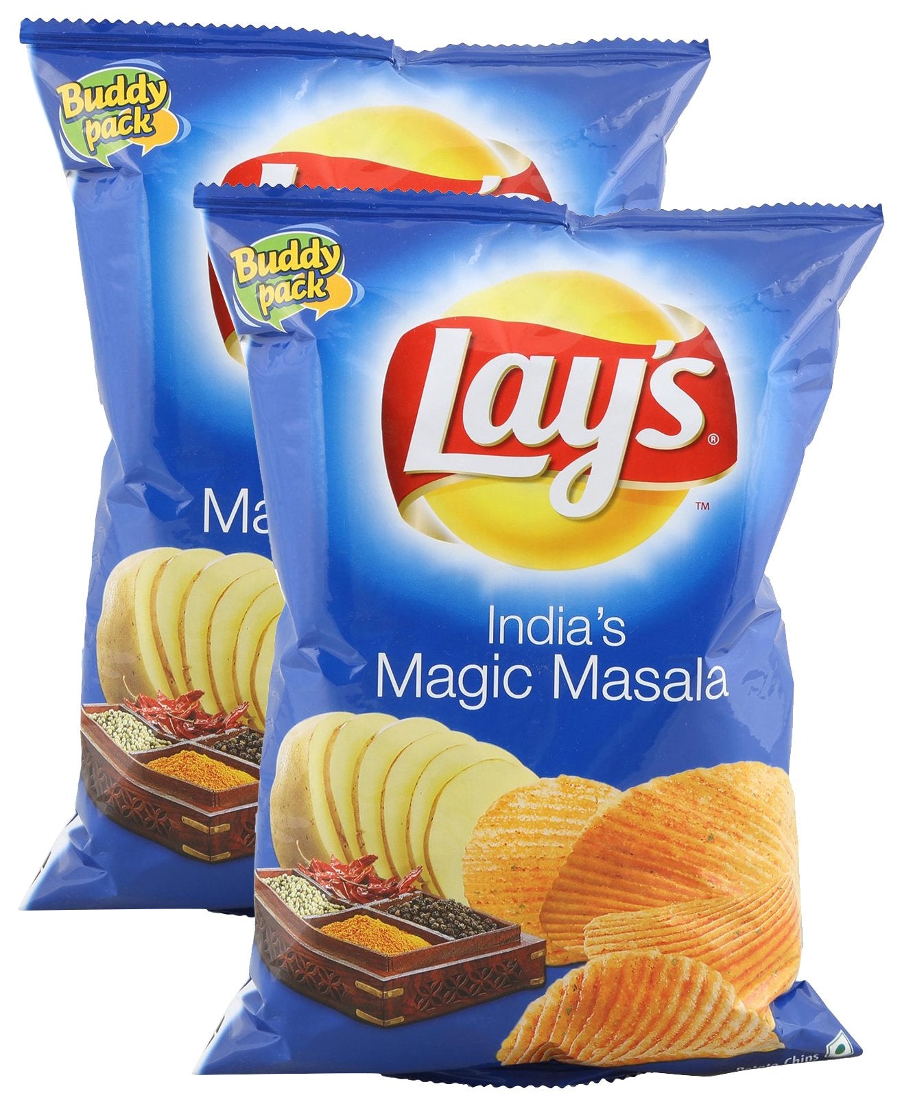 Lays Potato Chips - India's Magic Masala, 52 grams (1.83 oz) (Pack of ...